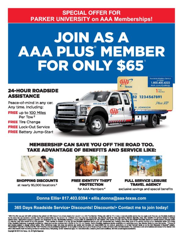 220903-AAA Plus Discounts Flyer-Parker University - Parker University